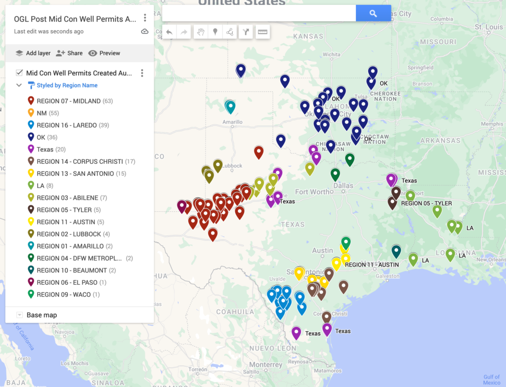 Mid Con New Well Permits Aug 6 – Oil Gas Leads