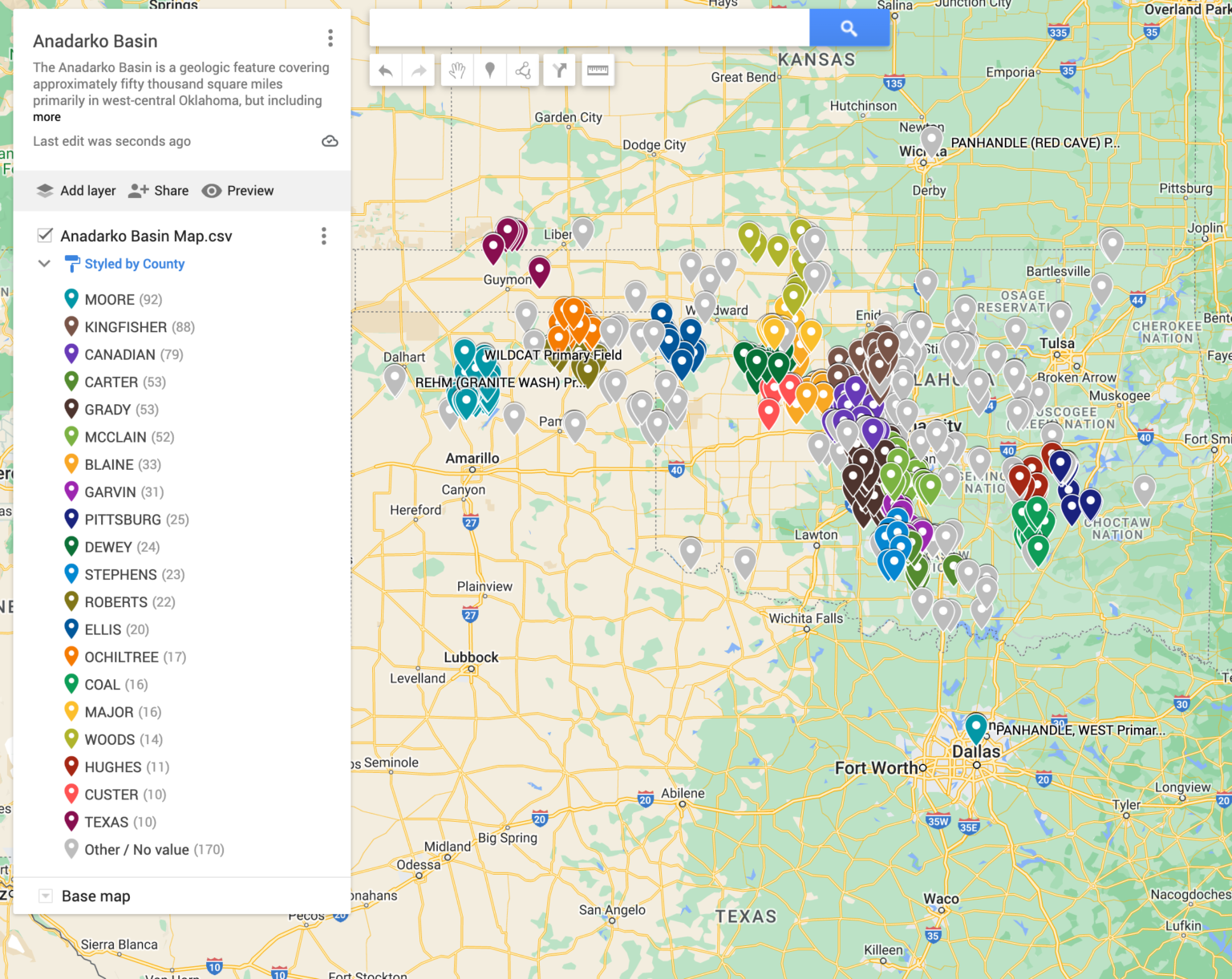 Anadarko Basin – Oil Gas Leads