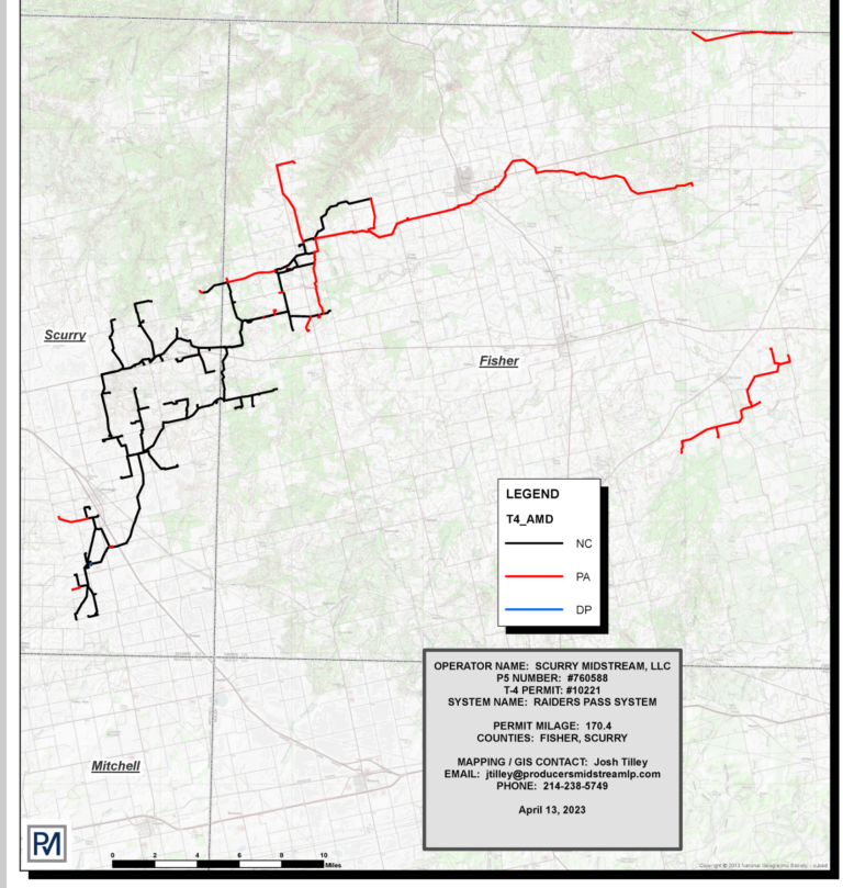 Producers Midstream 55 mile pipeline addition to SCURRY MIDSTREAM ...